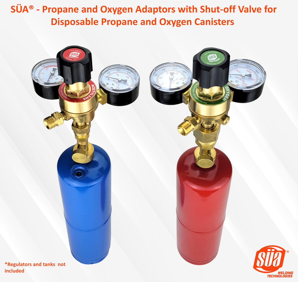 SÜA® - Propane and Oxygen Adaptors with Valve for Disposable Propane a ...