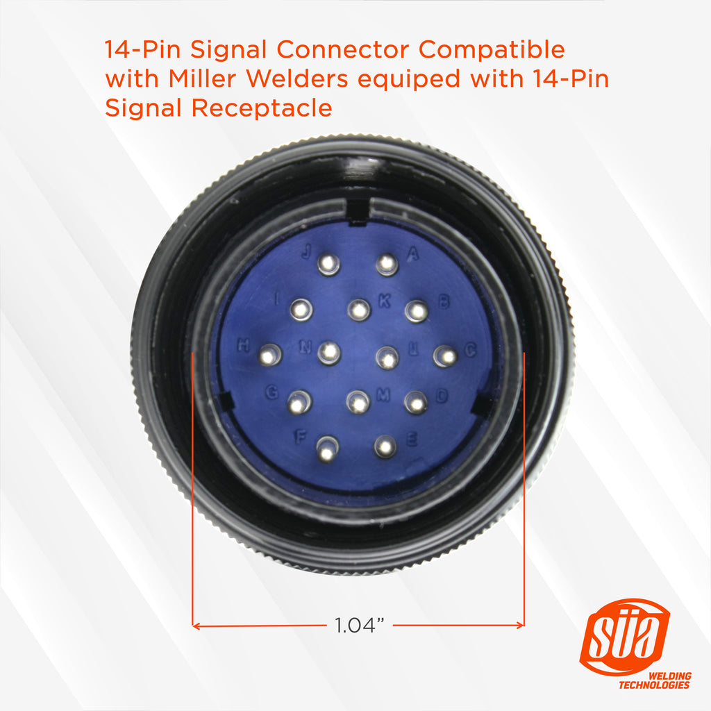 TIG Torches with Amperage Control - 14 Pin Signal Connector- 2-Piece C ...