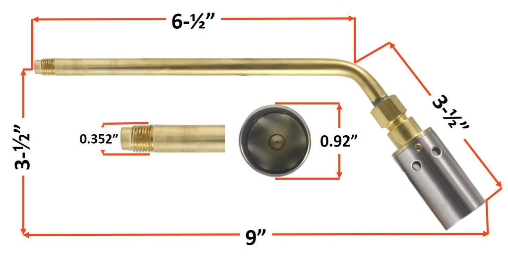 Economy Propane Heating Tip Fits E-43, D-85 and H-16-2E style Mixer ...